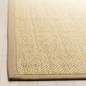 Safavieh Natural Fiber Collection 8' x 10' Ivory/Beige NF152A Border Sisal Area Rug