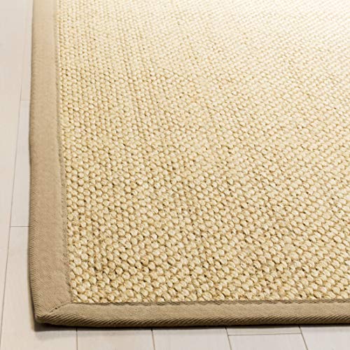 Safavieh Natural Fiber Collection 8' x 10' Ivory/Beige NF152A Border Sisal Area Rug