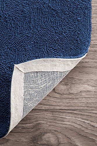 nuLOOM Marine Hand Hooked Indoor/Outdoor Area Rug, 4' x 6', Navy