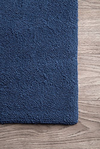 nuLOOM Marine Hand Hooked Indoor/Outdoor Area Rug, 4' x 6', Navy