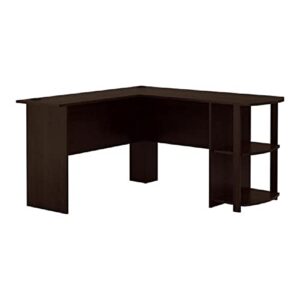 ameriwood home dakota l-shaped desk with bookshelves, espresso