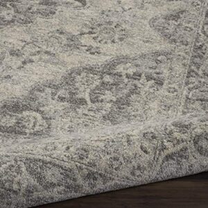 Nourison Tranquil Persian Ivory/Grey 8' x 10' Area -Rug, Easy -Cleaning, Non Shedding, Bed Room, Living Room, Dining Room, Kitchen (8x10)