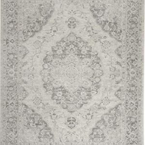 Nourison Tranquil Persian Ivory/Grey 8' x 10' Area -Rug, Easy -Cleaning, Non Shedding, Bed Room, Living Room, Dining Room, Kitchen (8x10)