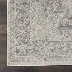 Nourison Tranquil Persian Ivory/Grey 8' x 10' Area -Rug, Easy -Cleaning, Non Shedding, Bed Room, Living Room, Dining Room, Kitchen (8x10)