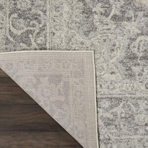 Nourison Tranquil Persian Ivory/Grey 8' x 10' Area -Rug, Easy -Cleaning, Non Shedding, Bed Room, Living Room, Dining Room, Kitchen (8x10)