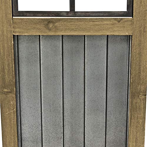 FirsTime & Co. Willow Farms Window Wall Plaque Set, 31.5" H x 12" W (Each), Brown, Silver, Metallic Gray