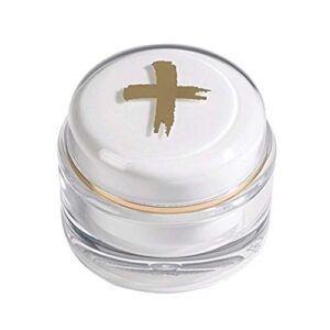 church supply for ash wednesday easter service 2″ white acrylic container ashes pyx