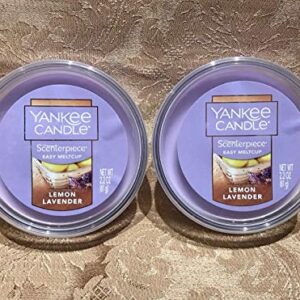 Yankee Candle 2 Lemon Lavender Scenterpiece Easy Meltcup Wax Melt Cup (NET WT 2.2 OZ | 61g Each)