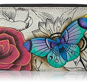 Anna by Anuschka Women's Hand Painted Genuine Leather Organizer Wallet - Floral Paradise