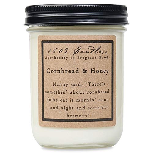 1803 Candles - 14 oz. Jar Soy Candles - (Cornbread and Honey)