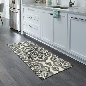 Vivian Medallion Runner Rug Non Slip Hallway Entry Carpet [Made in USA], 2 x 6, Grey