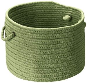 colonial mills boca raton braided polypropylene moss green 14″x10″ utility basket