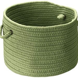 Colonial Mills Boca Raton Braided Polypropylene Moss Green 14"x10" Utility Basket