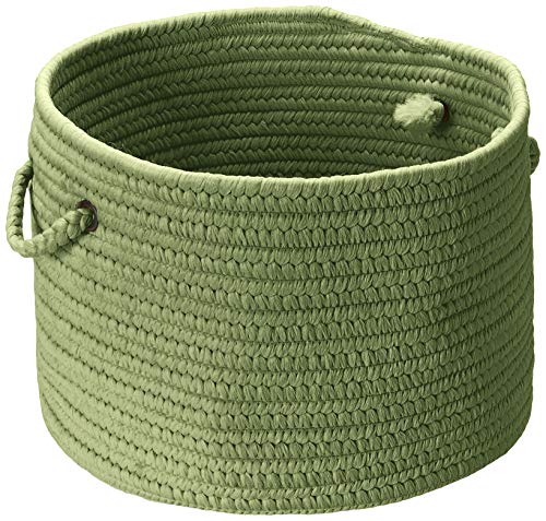 Colonial Mills Boca Raton Braided Polypropylene Moss Green 14"x10" Utility Basket