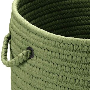 Colonial Mills Boca Raton Braided Polypropylene Moss Green 14"x10" Utility Basket