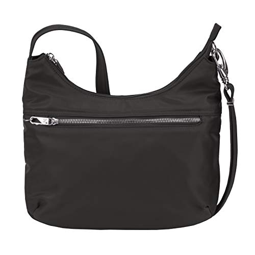 Travelon Women's Anti-Theft Tailored Hobo, Onyx, One Size