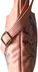 Anna by Anuschka Women's V Top Multi-compartment Crossbody Cross Body Handbag, Vintage Garden, One Size US