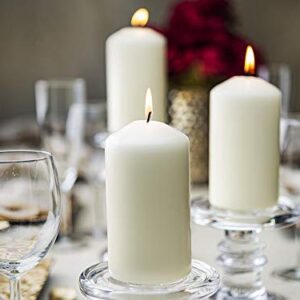 BOLSIUS Set of 12 Ivory Pillar Candles - Unscented 43 Hour Long Lasting Candles - 2.75-x 5-inch Dripless Clean Burning Smokeless Dinner Candle - Perfect for Weddings Parties and Special Occasions