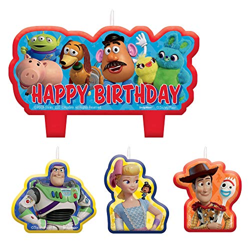 Toy Story 4 Birthday Candles | Assorted Sizes | 4 Pcs