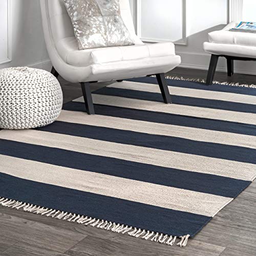 nuLOOM Ashley Striped Area Rug, 5' x 8', Navy