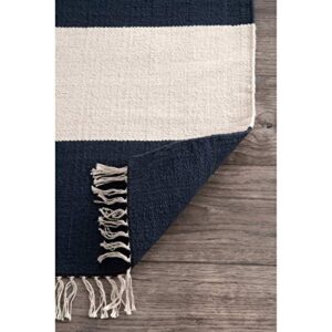 nuLOOM Ashley Striped Area Rug, 5' x 8', Navy