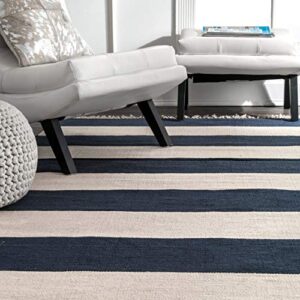 nuLOOM Ashley Striped Area Rug, 5' x 8', Navy