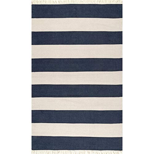 nuLOOM Ashley Striped Area Rug, 5' x 8', Navy