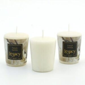 Root 20 Hour Votive Candles, French Vanilla Scent, Ivory, 18-Pack Box