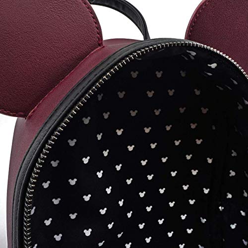 Loungefly Minnie Mouse Maroon Quilted Womens Double Strap Shoulder Bag Purse