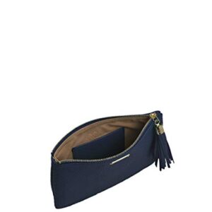 GiGi New York Handcrafted Womens Leather All in One Embossed Python Bag Navy