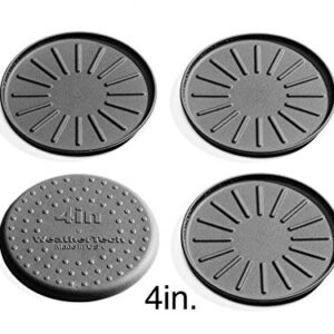 WeatherTech 4" Coasters Black - 8A4CSTBK