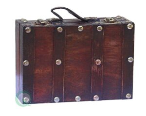 vintiquewise(tm antique style suitcase/decorative box, small/mini