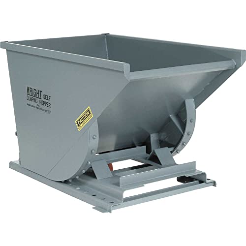 Heavy-Duty Self-Dumping Hoppers - 52-1/2"Wx31-3/4"Dx32-1/2"H - Gray