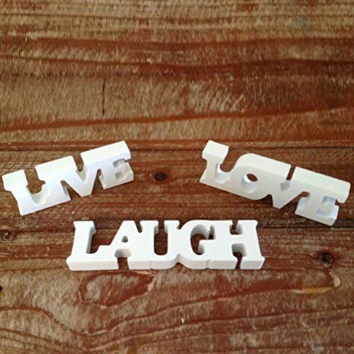 BinaryABC Live Love Laugh Wooden Letters,3Pcs