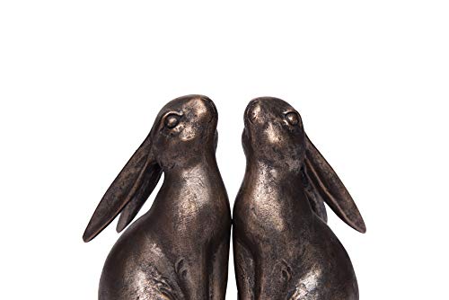 Creative Co-Op Bronze Resin Bunny Shaped (Set of 2 Pieces) Bookends, 2 Count