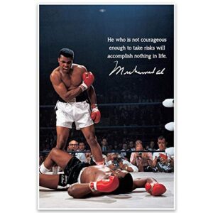 muhammad ali motivational quote wall art poster