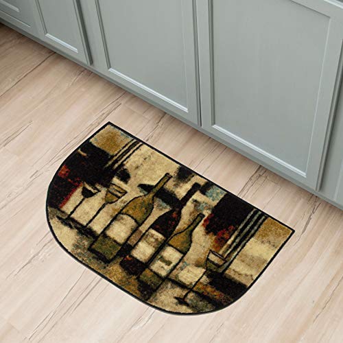 Mohawk Home Machine Washable Mat ,Wine and Glasses, Slice