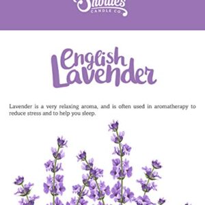 Shortie's Candle Company Pure English Lavender Wax Melts - Formula 117-1 Highly Scented 3 Oz. Bar - Made with Essential & Natural Oils - Flower & Floral Air Freshener Cubes Collection