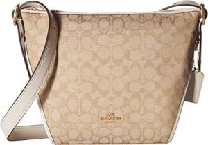 coach small dufflette in signature li/light khaki/chalk one size