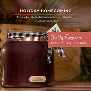 A Cheerful Giver — Holiday Homecoming - 34oz Papa Scented Candle Jar with Lid - Keepers of the Light - 155 Hours of Burn Time, Gift for Women, Black