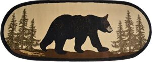 rug empire rustic lodge novelty area rug, 26″ w x 63″ l, bear oval, multi