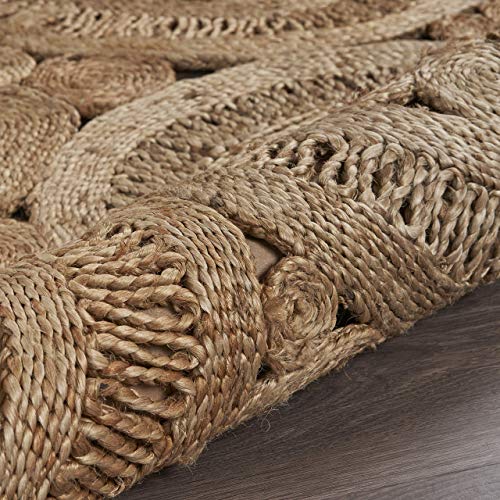 LR Resources Jute LR12031-NAT40RD Natural Round X 4 ft Indoor Area Rug, 4' x 4'