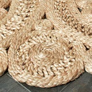 LR Resources Jute LR12031-NAT40RD Natural Round X 4 ft Indoor Area Rug, 4' x 4'