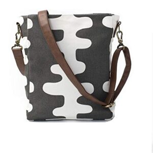 Maika Recycled Canvas City Sling Crossbody Bag, Echo Charcoal