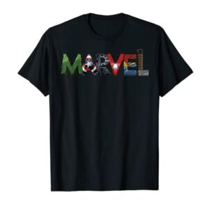 Marvel Avengers Character Text Portrait T-Shirt