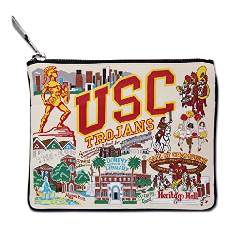 Catstudio University of Southern California (USC) Collegiate Zipper Pouch Purse | Holds Your Phone, Coins, Pencils, Makeup, Dog Treats, & Tech Tools