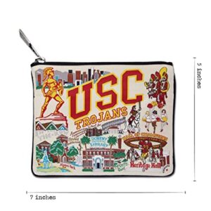 Catstudio University of Southern California (USC) Collegiate Zipper Pouch Purse | Holds Your Phone, Coins, Pencils, Makeup, Dog Treats, & Tech Tools