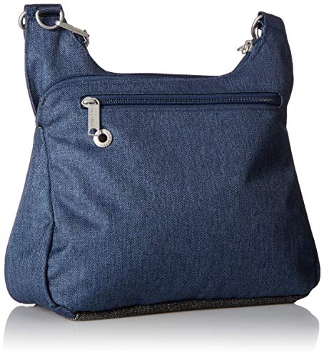 Baggallini Womens Anti Theft Cross Over Crossbody Hobo, Steel Blue Antitheft, One Size US