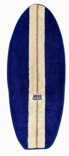 Blue and Tan Surfboard Shaped Rug 44" Machine Washable mat