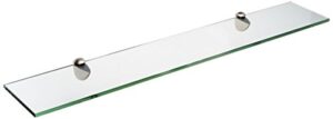 spancraft glass peacock glass shelf, brushed steel, 6 x 36